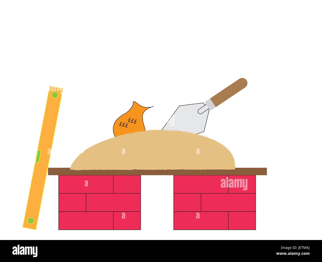 Bricklayers trowel Stock Vector Images - Alamy