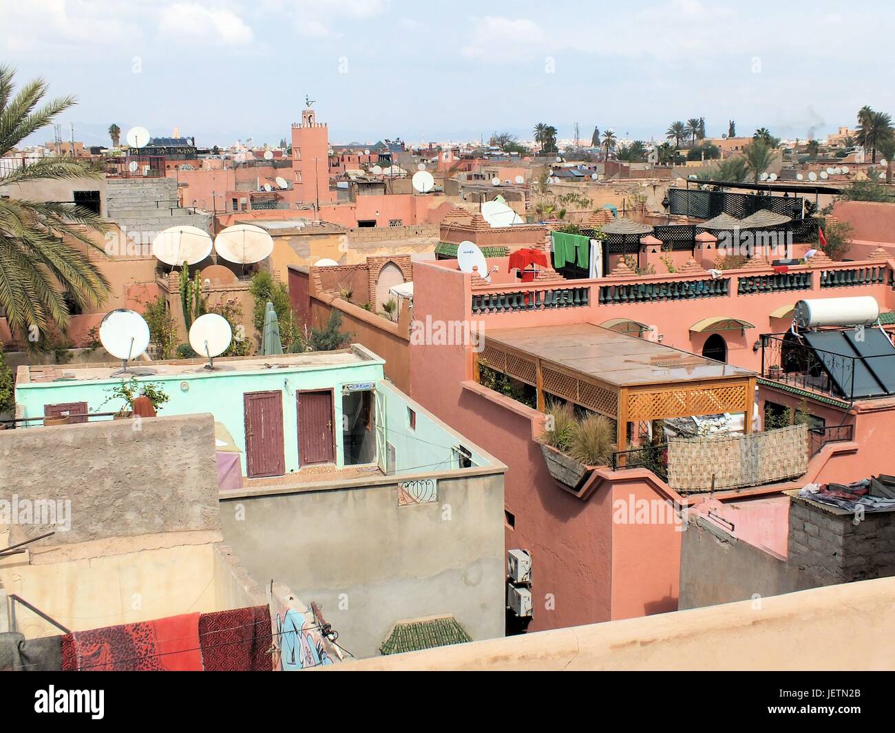 From the rooftop garden of the Riad Yamsara, guests have a beautiful ...