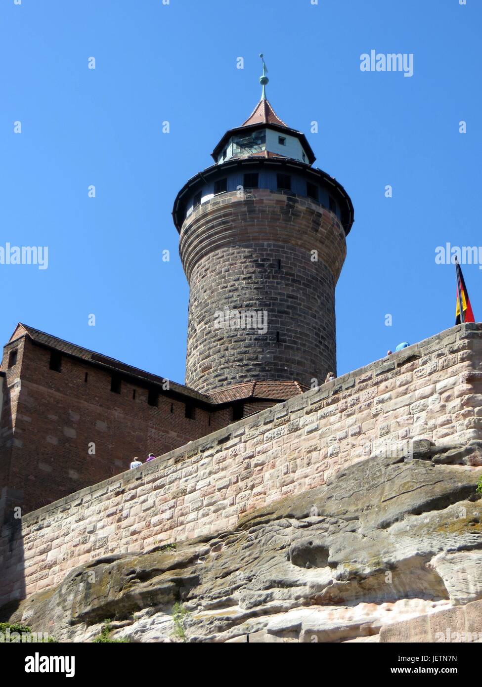 Nuernberg: Tower at the castel of Nürnberg | usage worldwide Stock ...