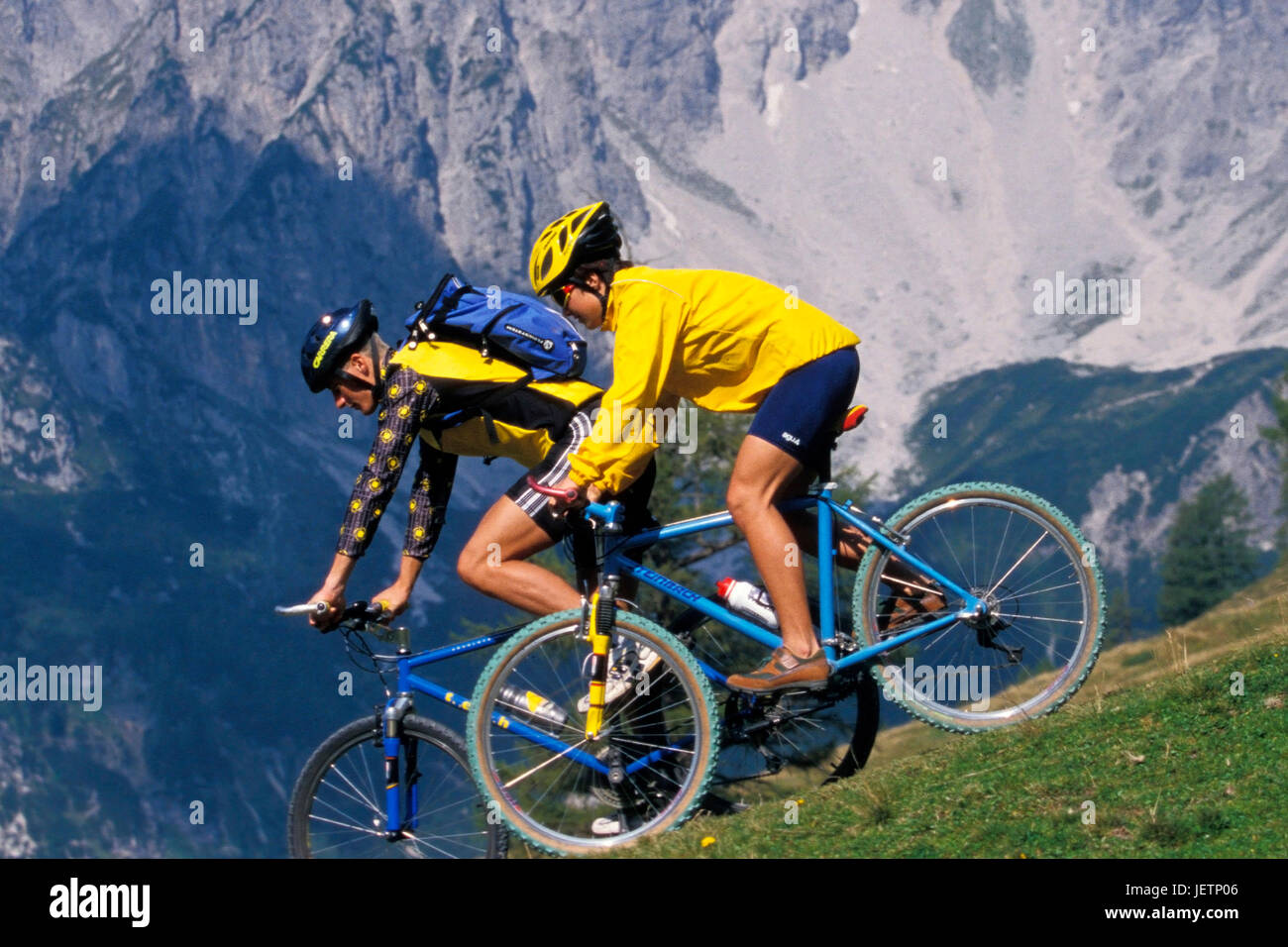 Mountain biker in action, Mountainbiker in Action Stock Photo - Alamy