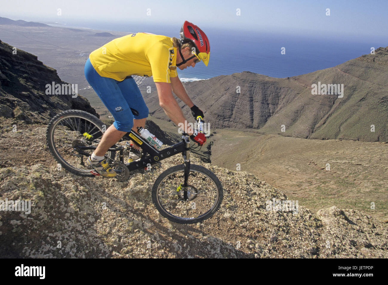 Mountain biker in action, Mountainbiker in Action Stock Photo - Alamy