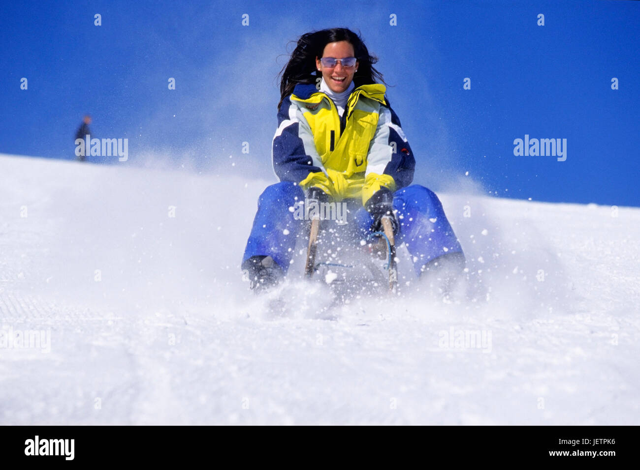 Sledge journey, Schlittenfahrt Stock Photo - Alamy