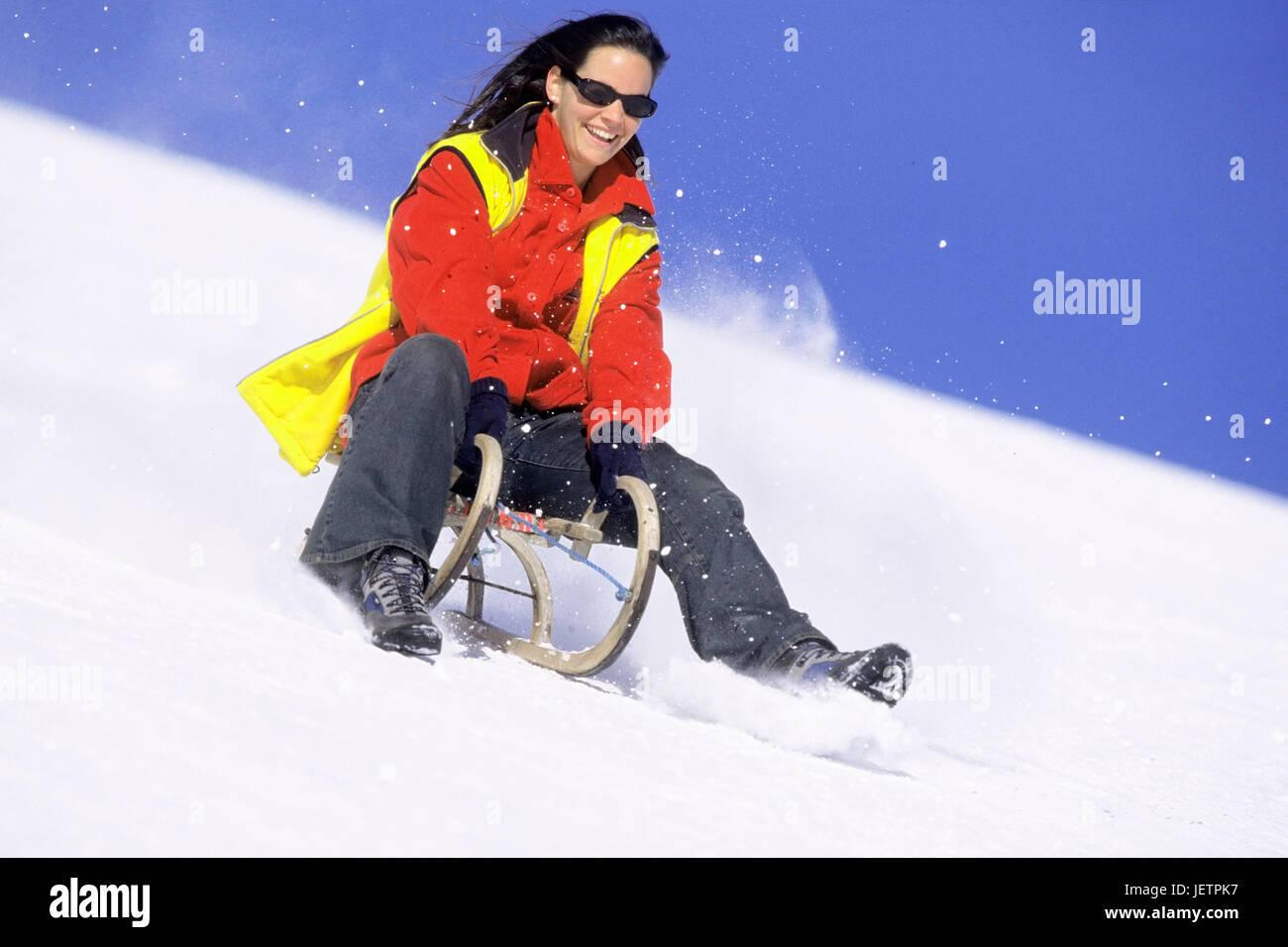 Sledge journey, Schlittenfahrt Stock Photo - Alamy