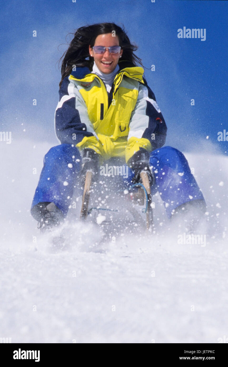 Sledge journey, Schlittenfahrt Stock Photo - Alamy