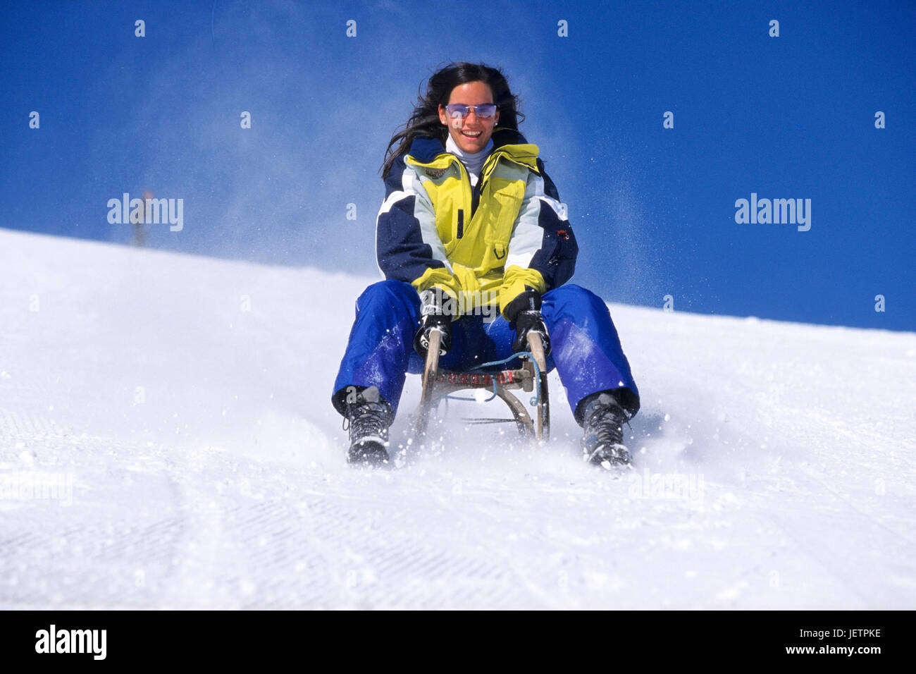 Sledge journey, Schlittenfahrt Stock Photo - Alamy