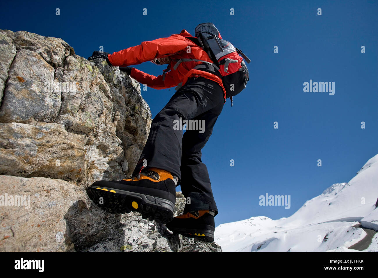 Alpine climbing in the mountains, Grossglocknergebiet, Austria ...