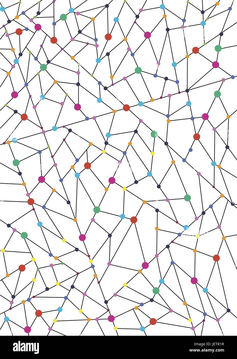 line network with colorful nodes - stock vector Stock Vector Image ...