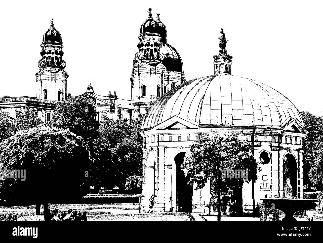 Munich vector Black and White Stock Photos & Images - Alamy