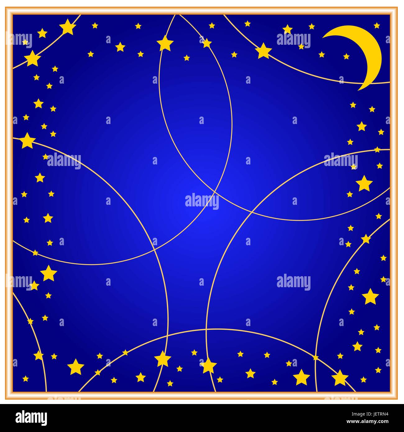 blue, moon, square, plastic, starry sky, stars, asterisks ...