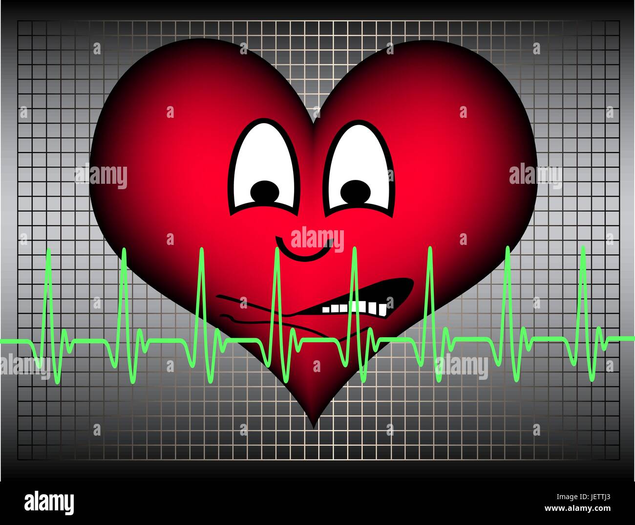 face, mimic art, plastic, heart, red, cardiogram, line, medicinally ...