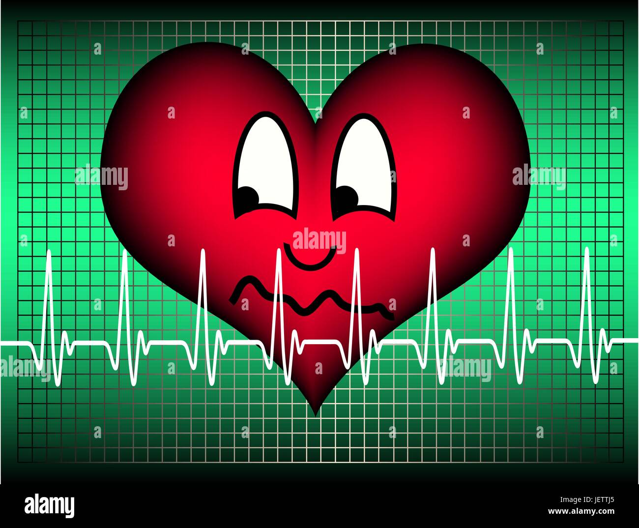 face, mimic art, plastic, heart, red, cardiogram, line, medicinally ...