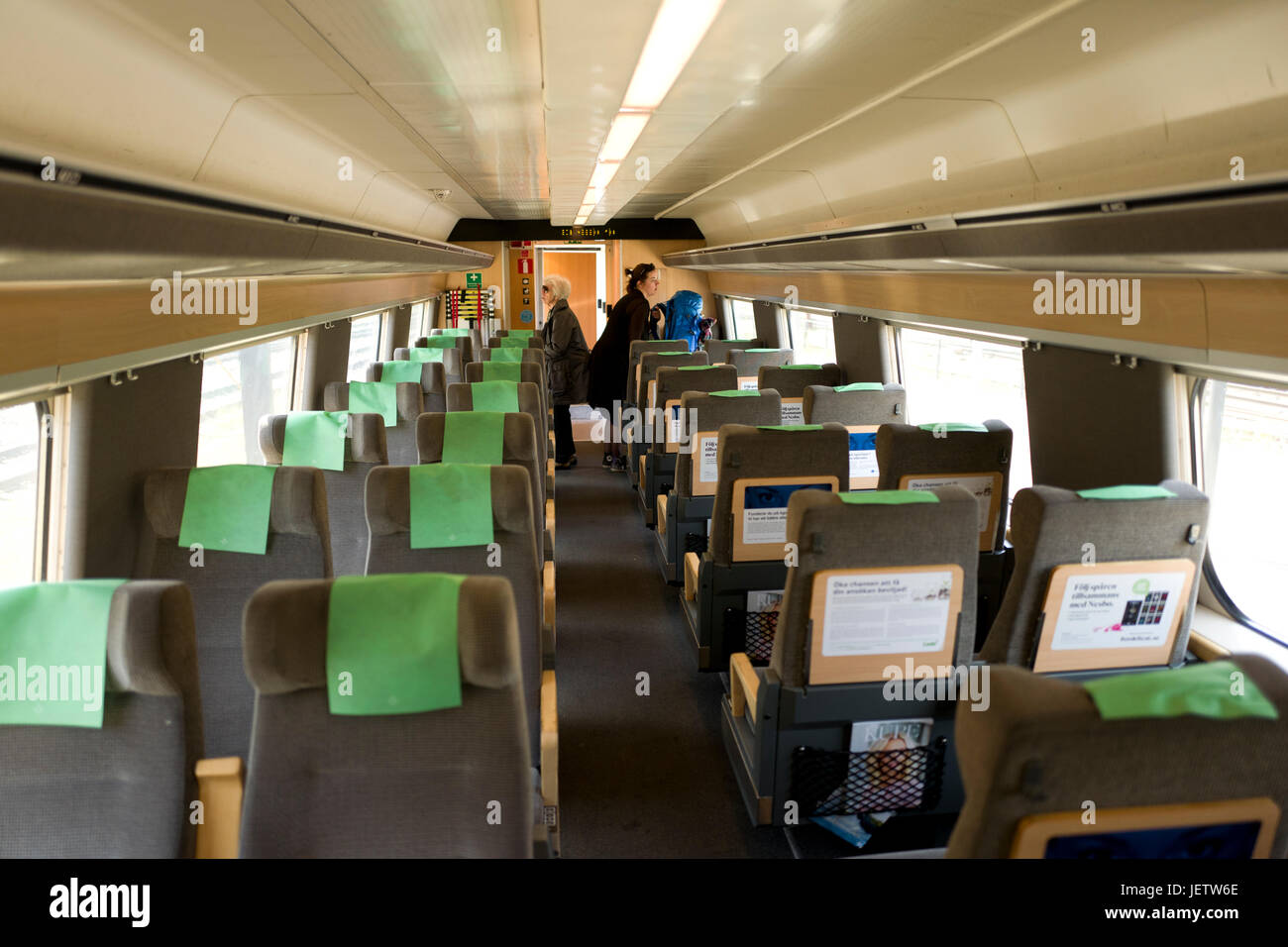 Swedish train interior Stock Photo - Alamy