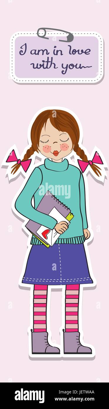 beautiful, beauteously, nice, female, illustration, cartoon, vector ...