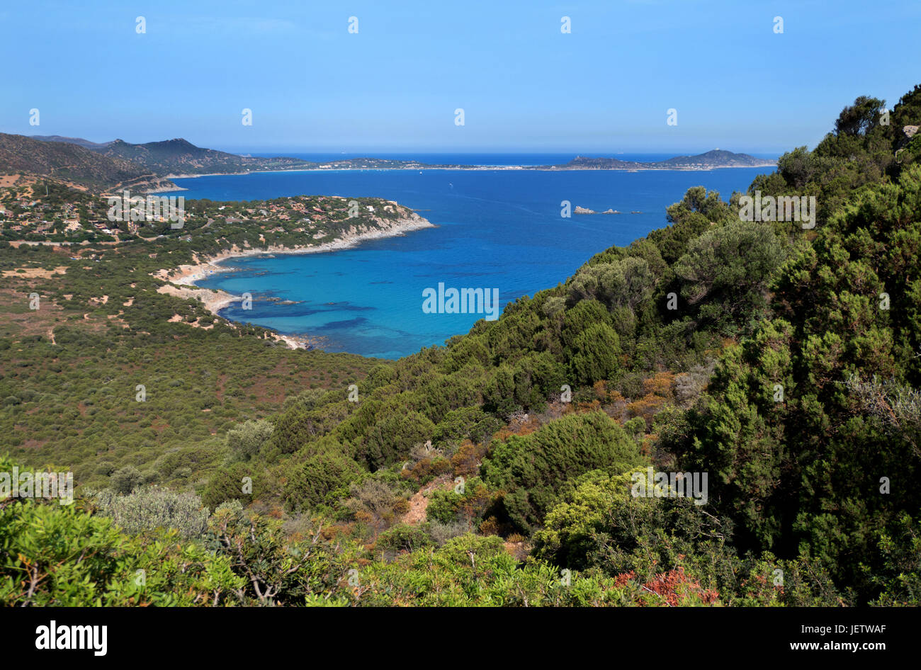 Sandy beaches near Villasimius in Sardegna, Italia. Beautiful natural ...