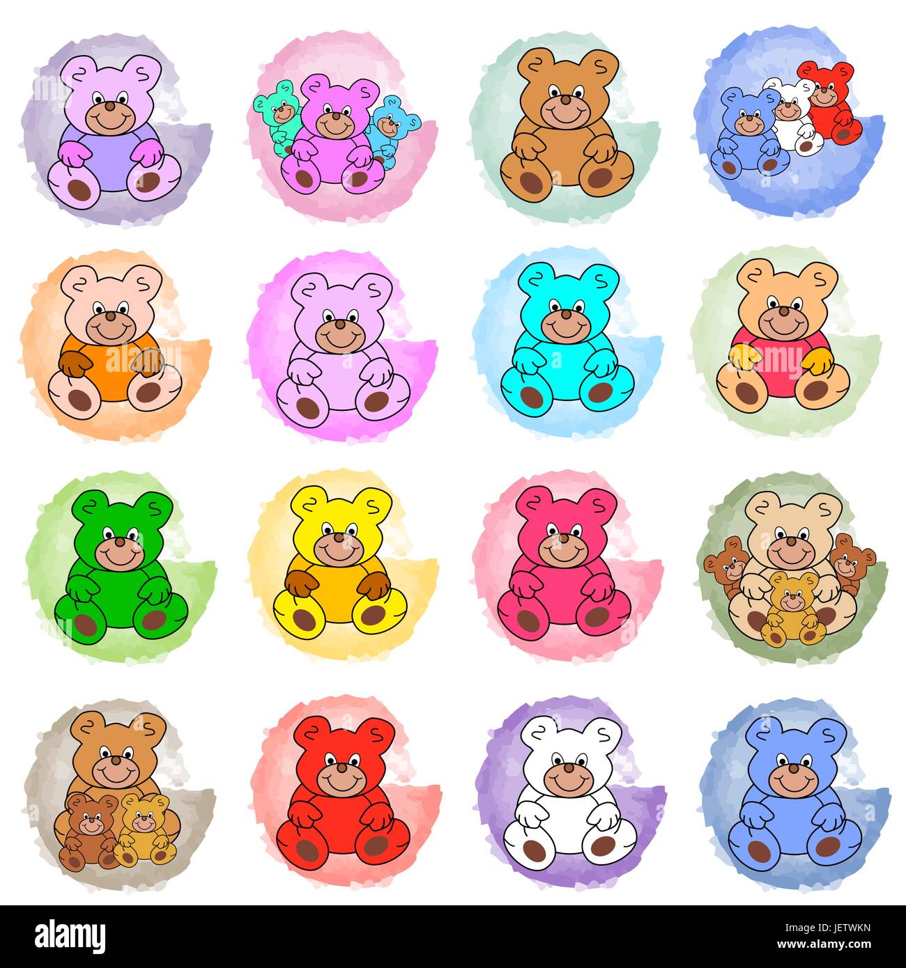 spots with teddy bear - isolated vector Stock Vector Image & Art - Alamy