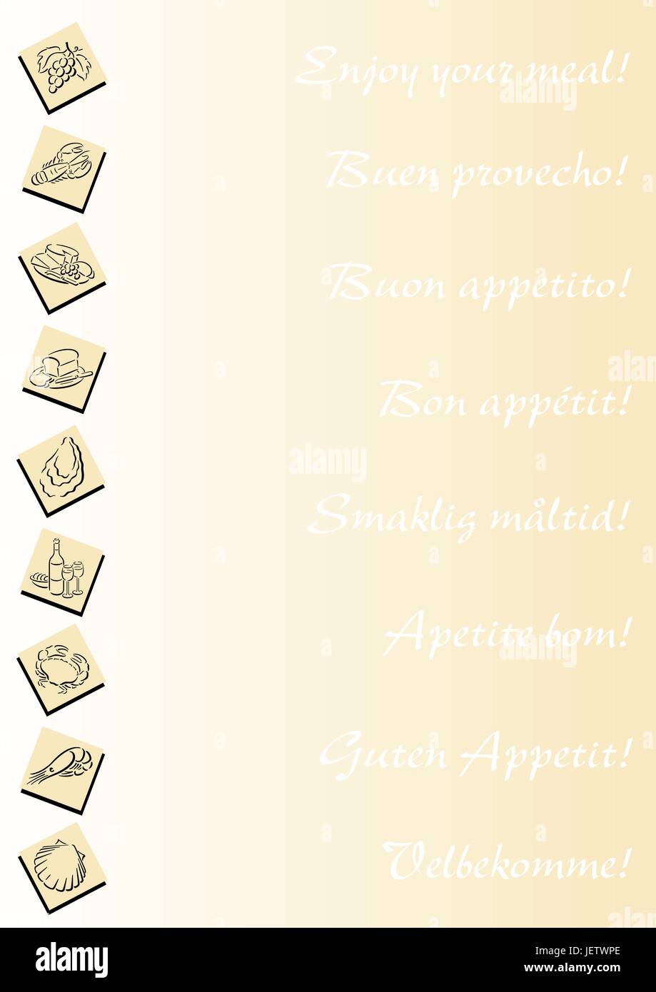 Speisekartendesign hi-res stock photography and images - Alamy