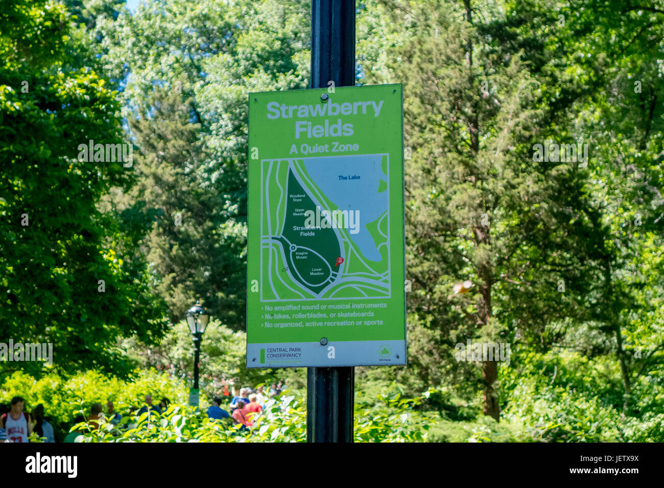 NEW YORK, USA - NOVEMBER 22, 2016: An informative sign of Central Park ...