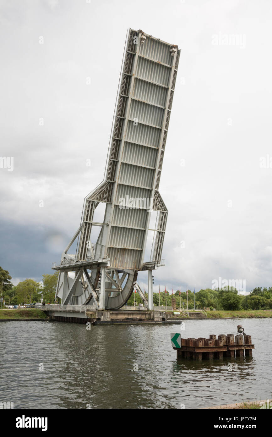 New Pegasus Bridge, over the Caen Canal at Benouville, Normandy Stock ...