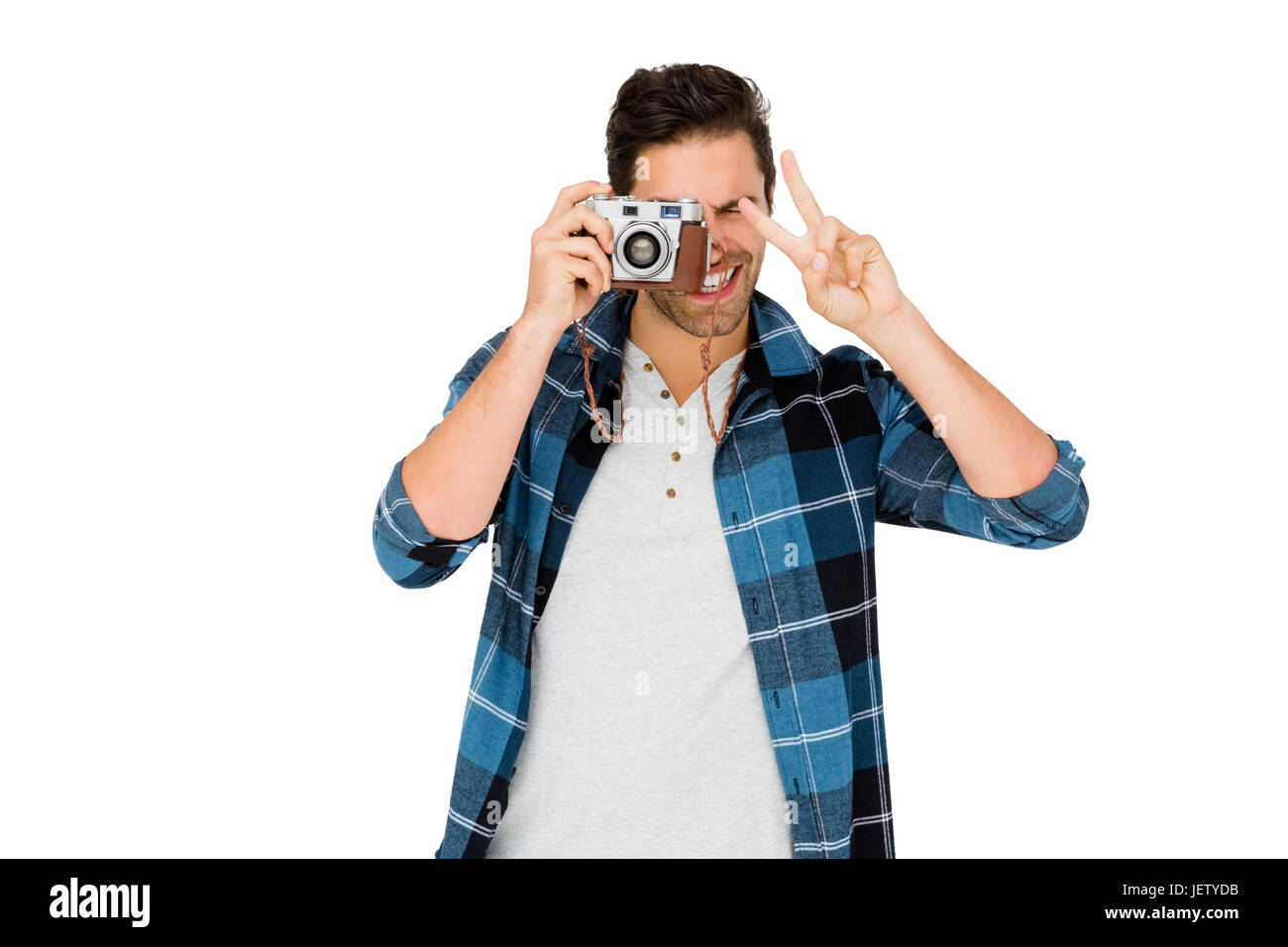 Man photographing with camera Stock Photo - Alamy