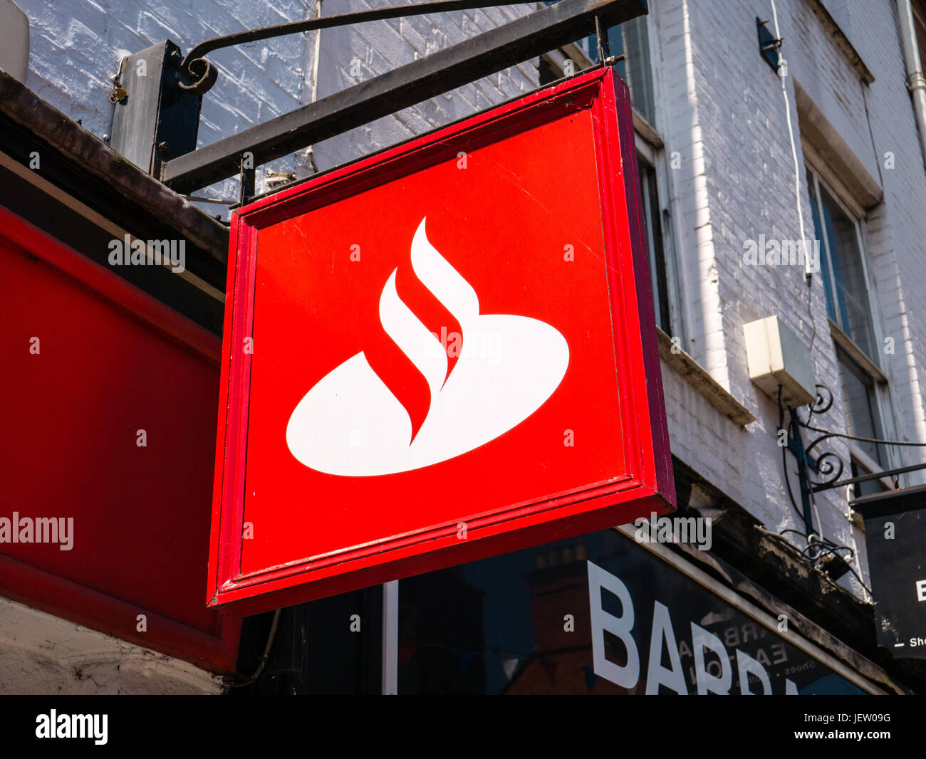 Santander Bank Sign, Henley-on-Thames, Oxfordshire, England, UK, GB ...
