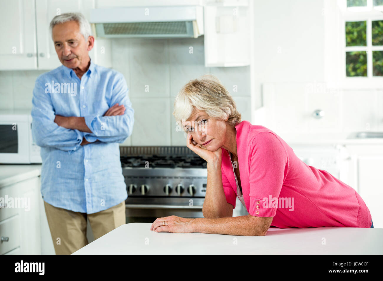 Senior couple kitchen angry hi-res stock photography and images - Alamy