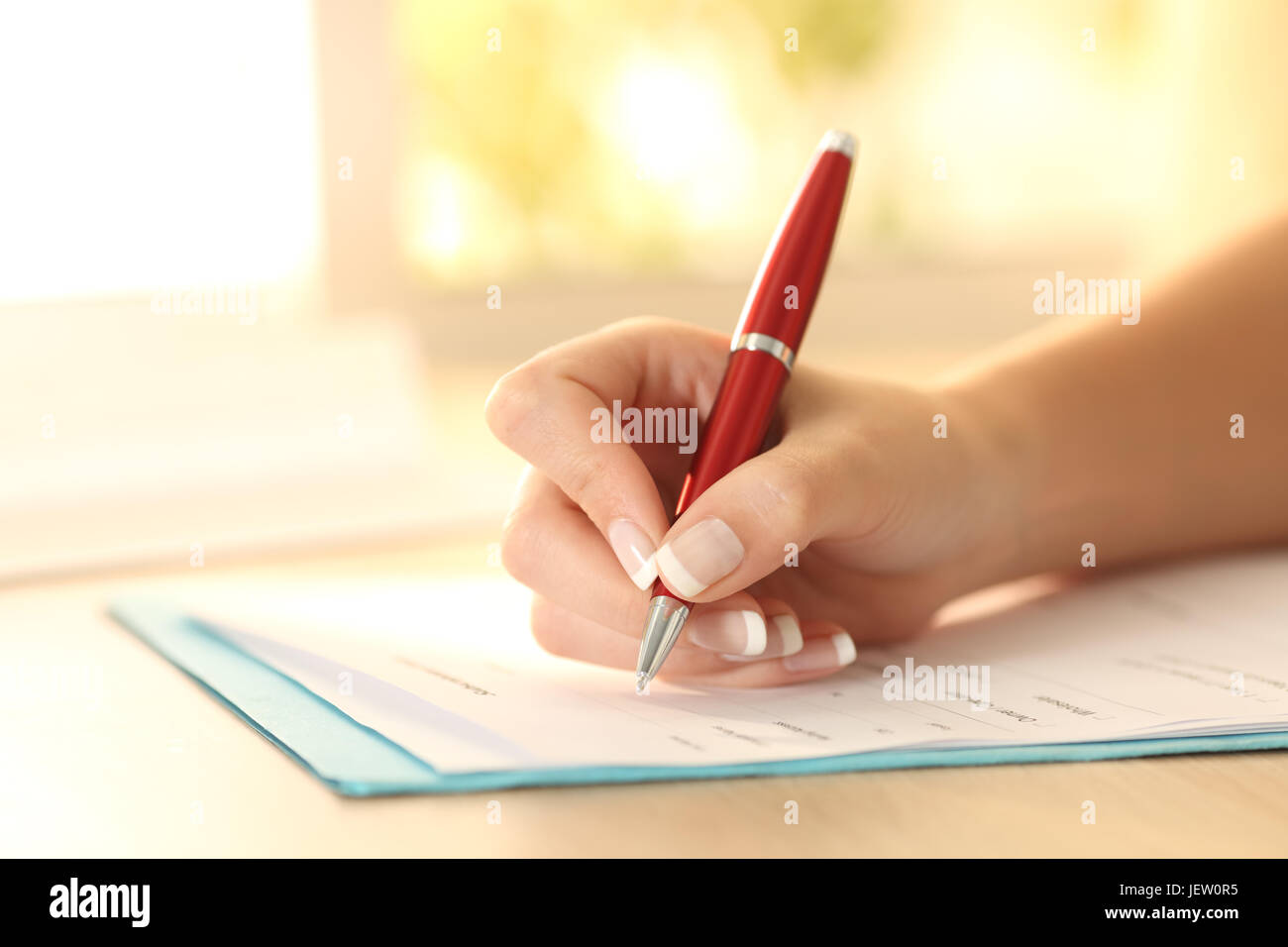 Woman handwriting hi-res stock photography and images - Alamy