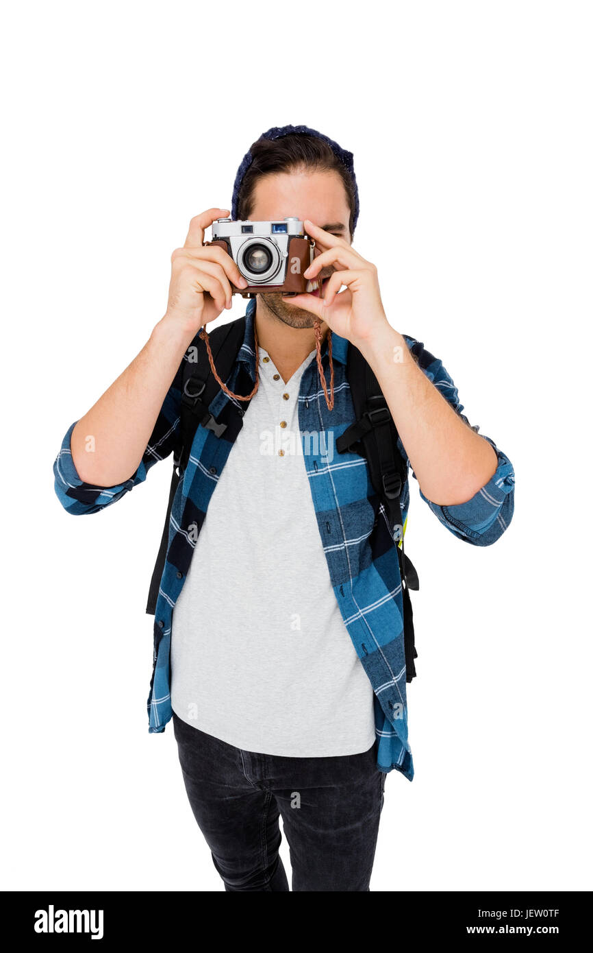 Man photographing with camera Stock Photo - Alamy
