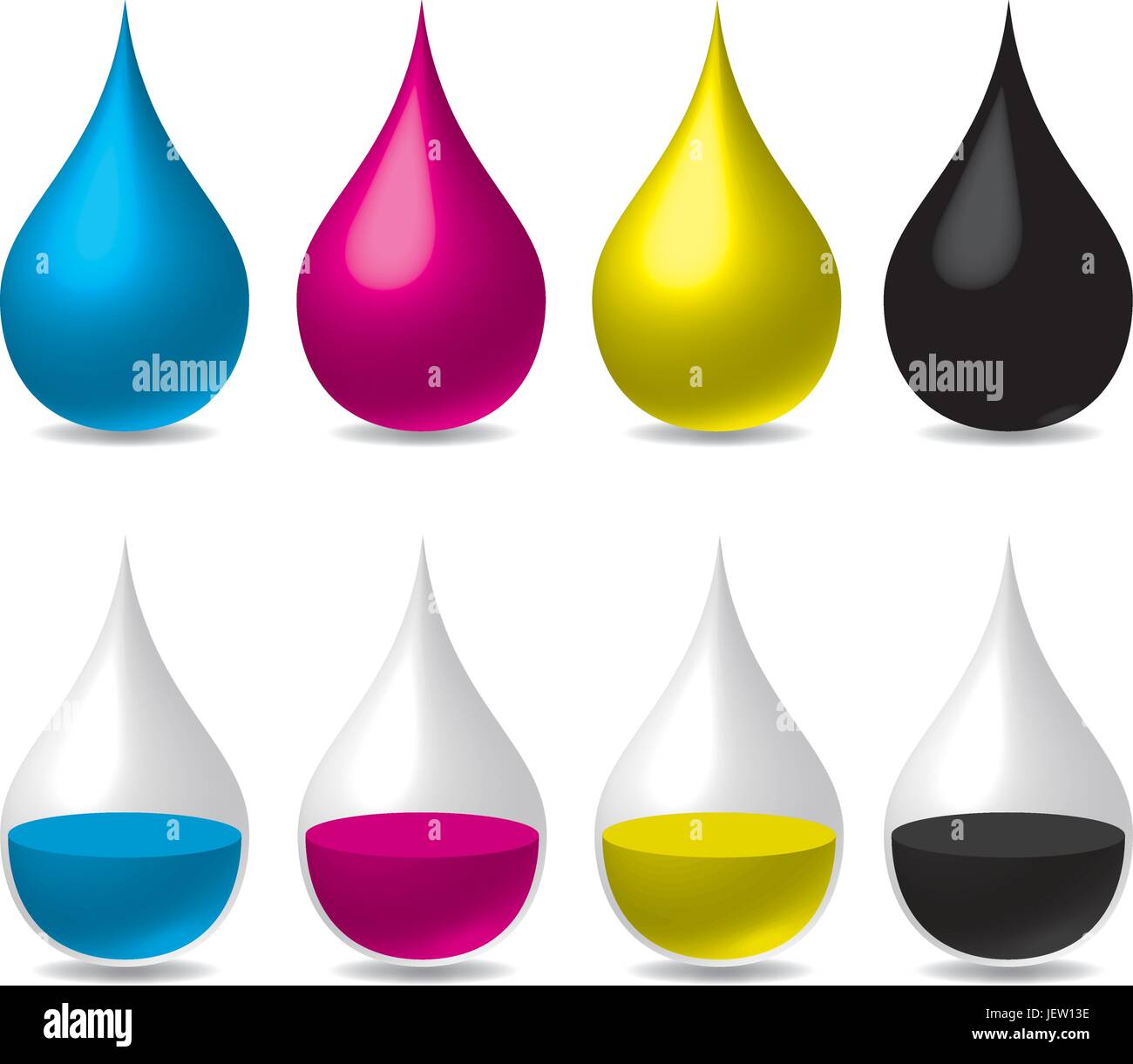 Pouring cmyk ink Stock Vector Images - Alamy