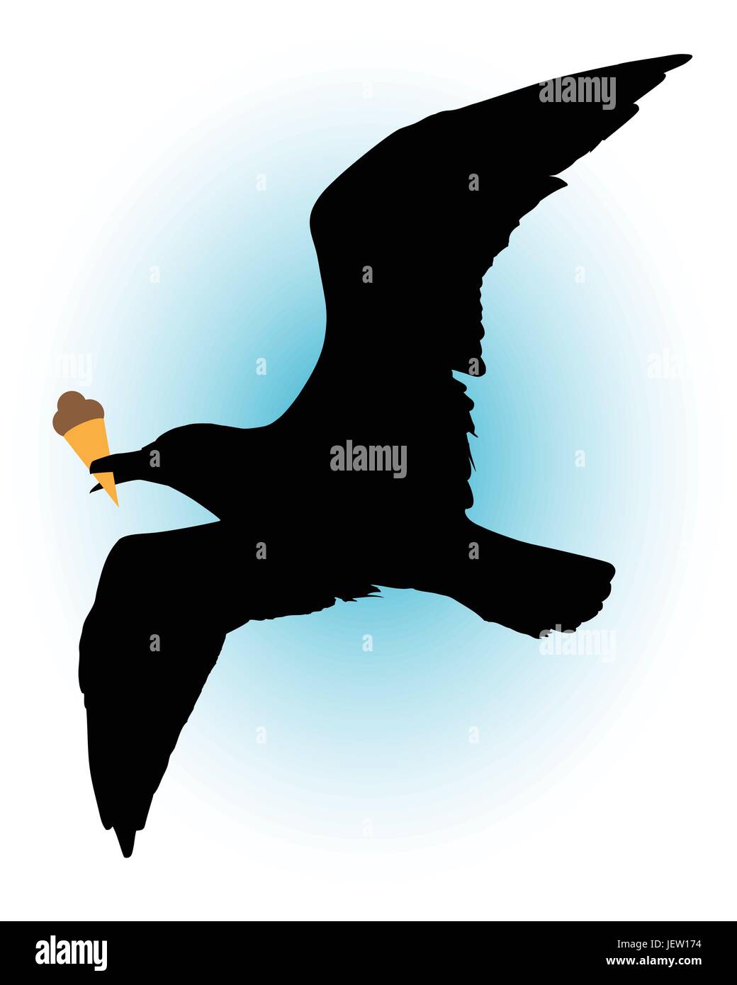 Flying gull photo Stock Vector Images - Alamy