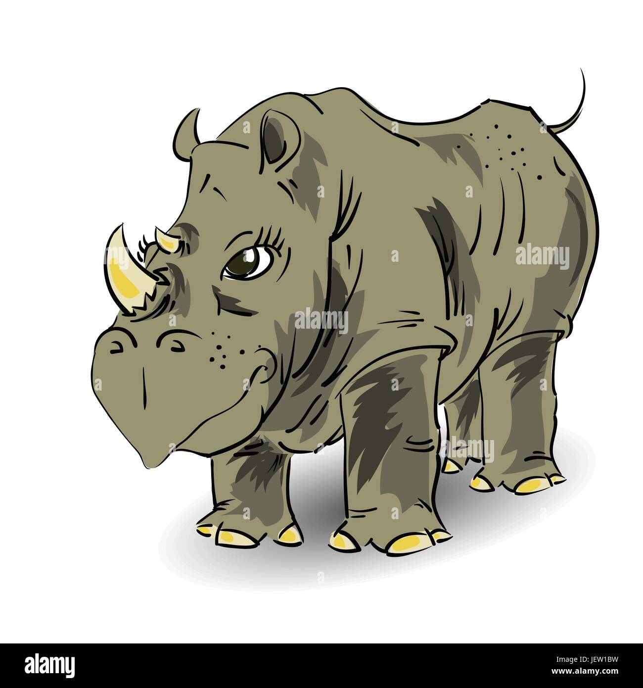 Rhino rear view Stock Vector Images - Alamy