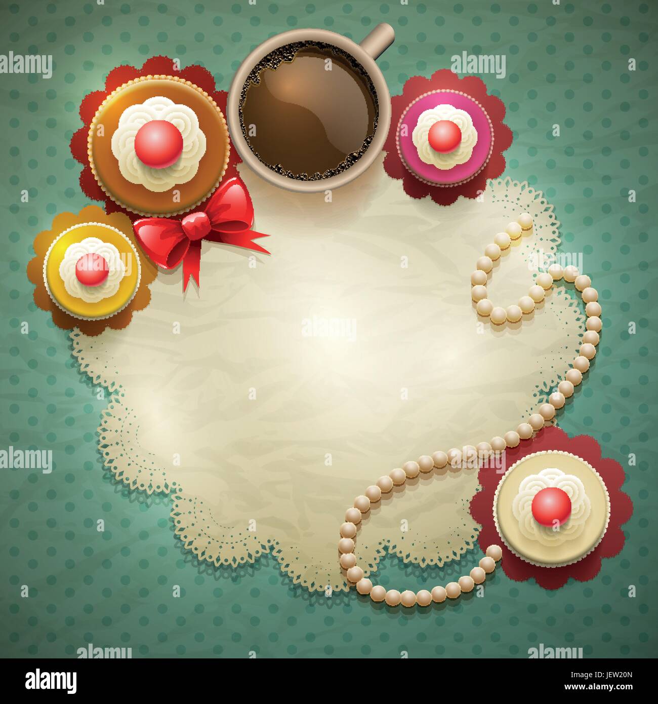 greeting, party, celebration, cake, pie, cakes, banner, vector, coffee ...