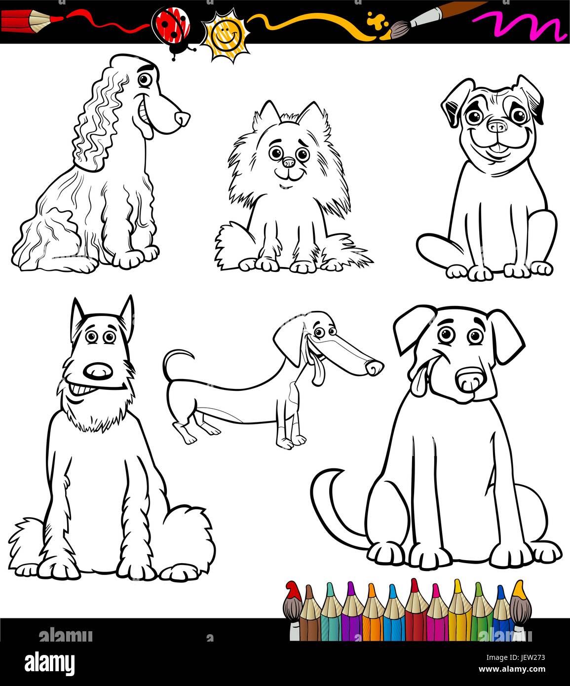 dog, illustration, puppy, page, bookpage, cartoon, book, education ...