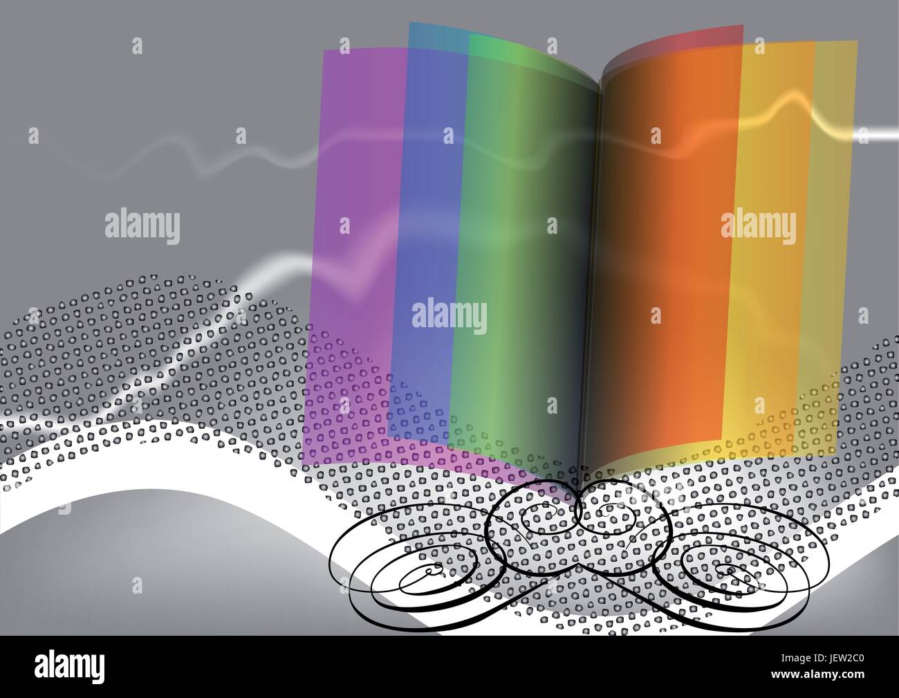 single, illustration, open, decoration, opening, library, abstract ...