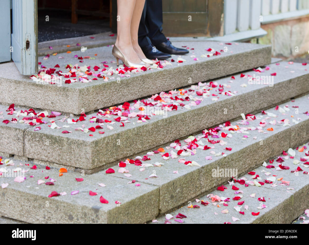 Petals on steps hi-res stock photography and images - Alamy