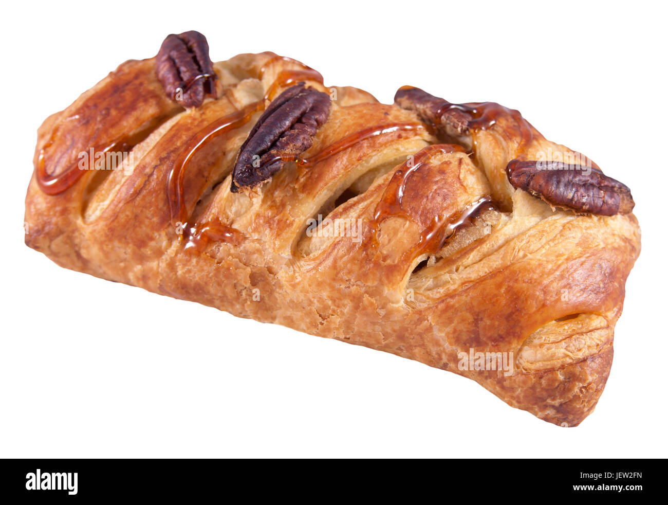 Pastry with pecan nuts isolated on a white background Stock Photo - Alamy