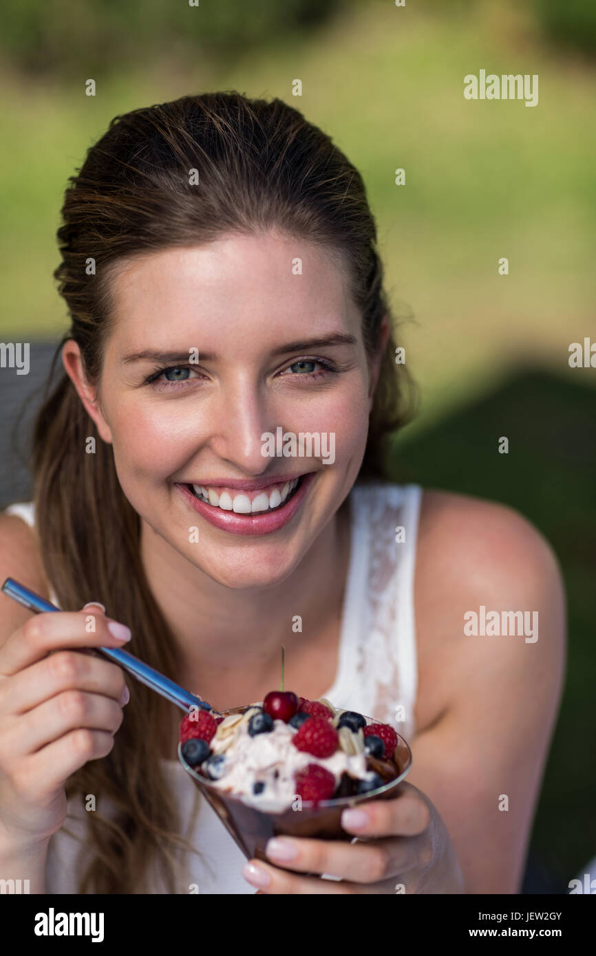 Female enjoying dessert hi-res stock photography and images - Alamy