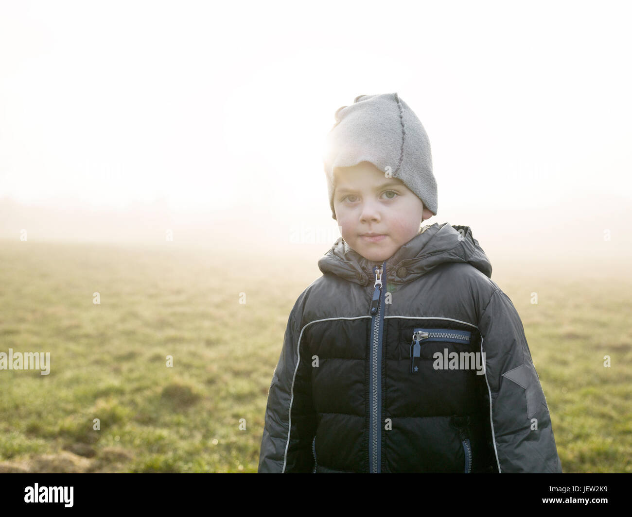 Portrait of boy wearing hat Stock Photo - Alamy