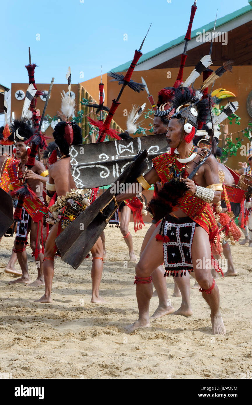 Tribal ritual Dances at the Hornbill Festival, Kohima, Nagaland, India ...