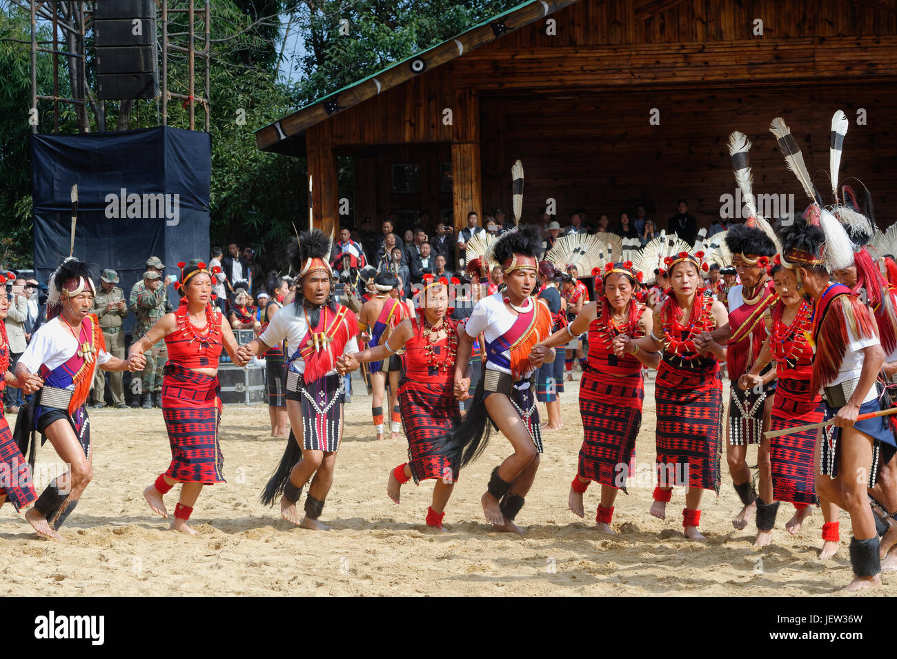 Tribal ritual Dances at the Hornbill Festival, Kohima, Nagaland, India ...