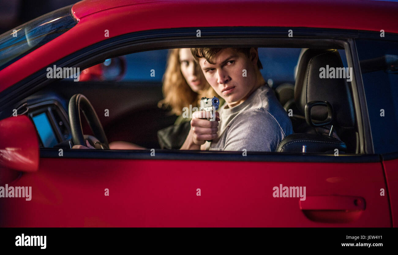 BABY DRIVER, from left: Lily James, Ansel Elgort, 2017. ph: Wilson Webb ...