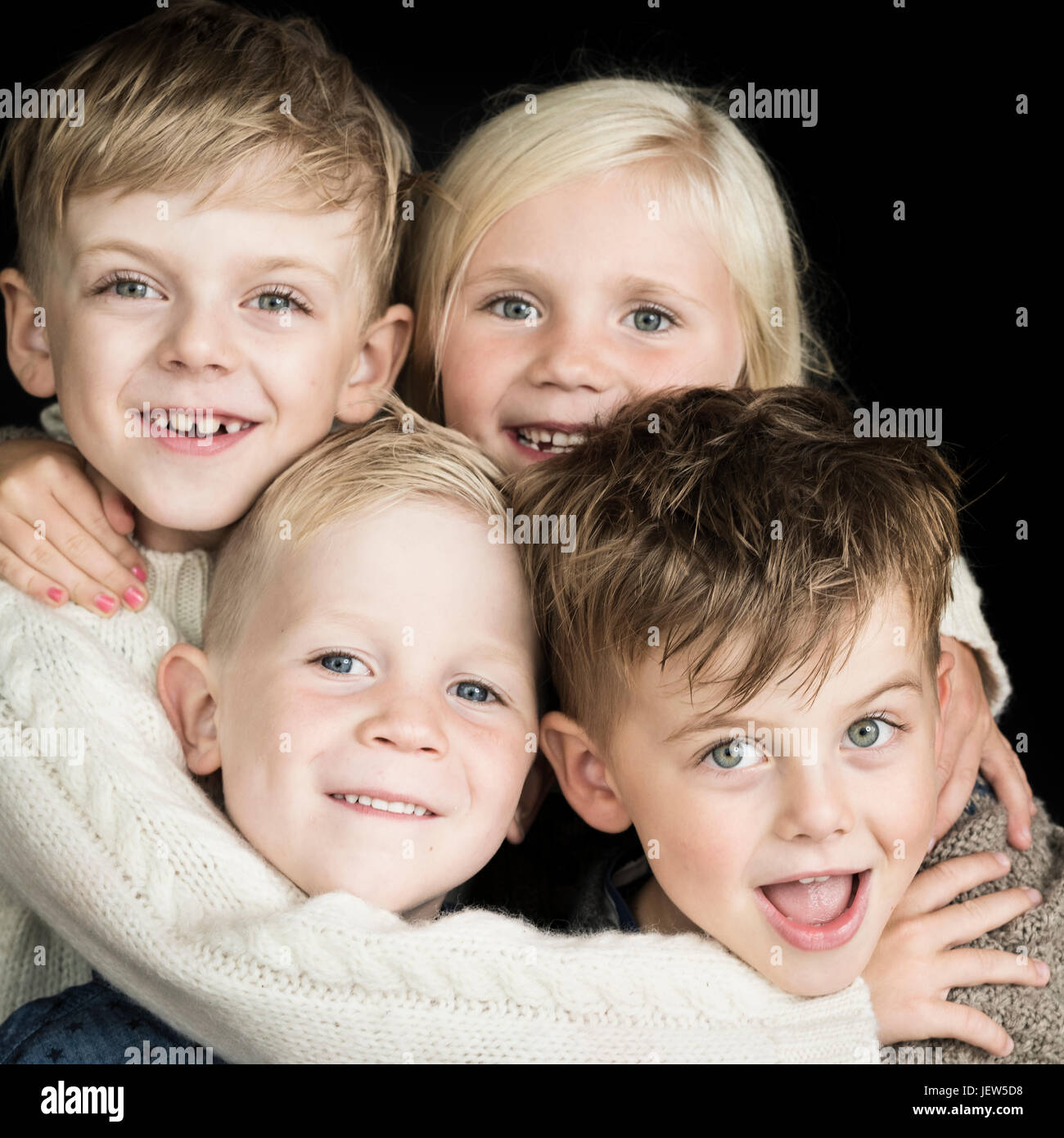 Group children portrait studio hi-res stock photography and images - Alamy