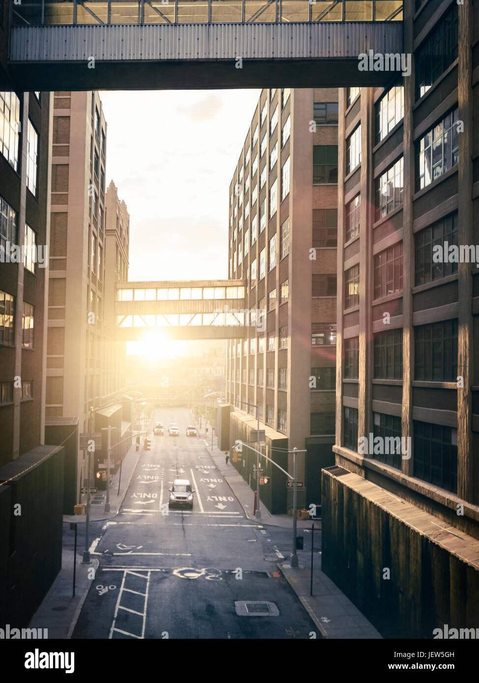 Street in sunlight Stock Photo - Alamy