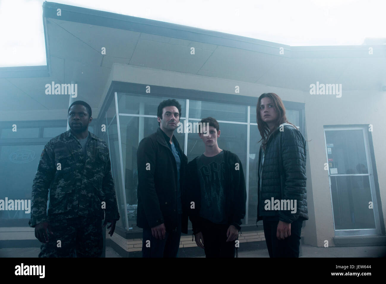 THE MIST, (from left): Okezie Morro, Morgan Spector, Russell Posner ...