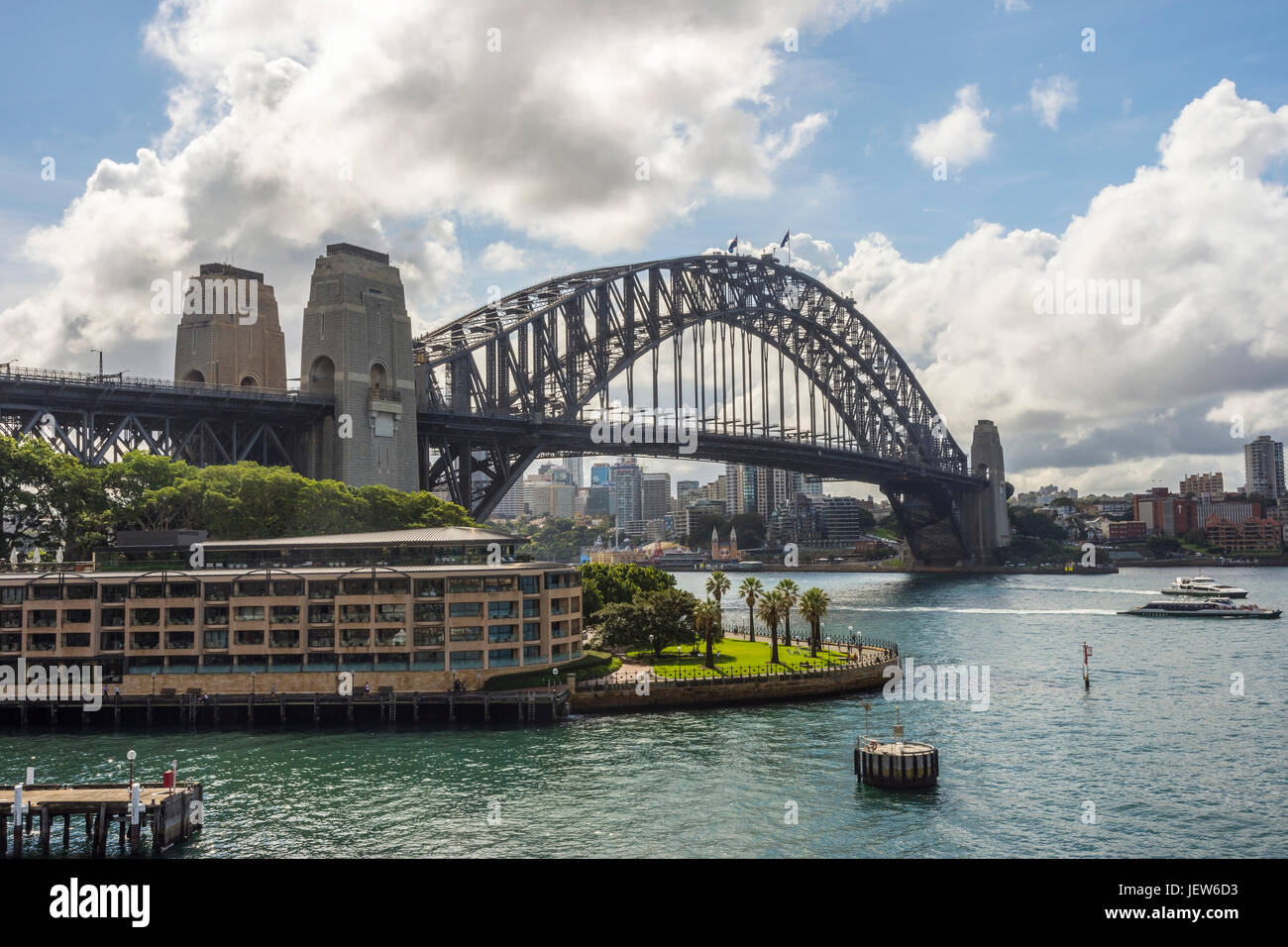 View on famous Harbour bridge, Sydney, Australia Stock Photo - Alamy