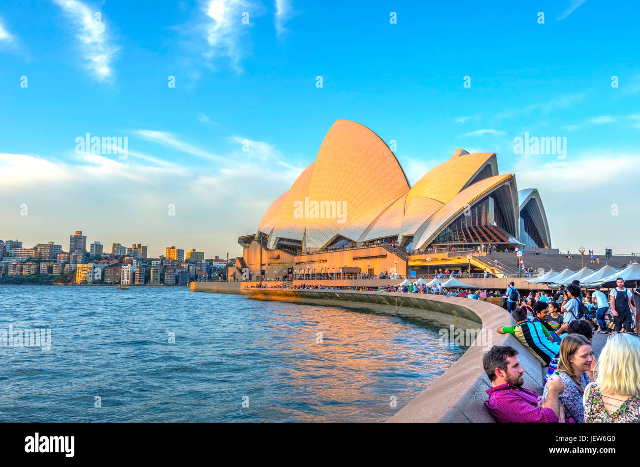 SYDNEY, AUSTRALIA - APRIL 21: People passing by the Opera bar next to ...