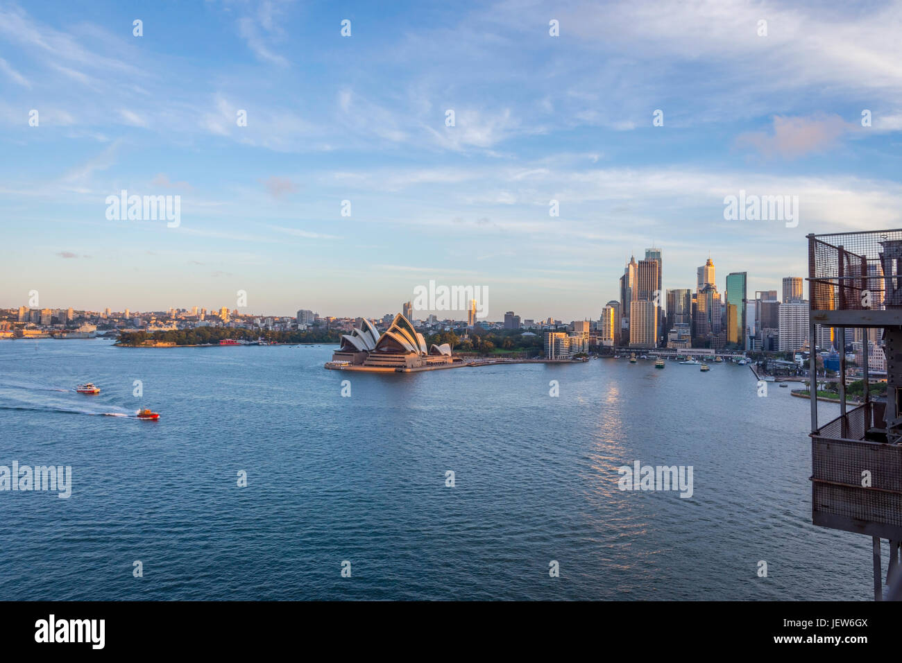 Sydney city center and opera house panorama hi-res stock photography ...