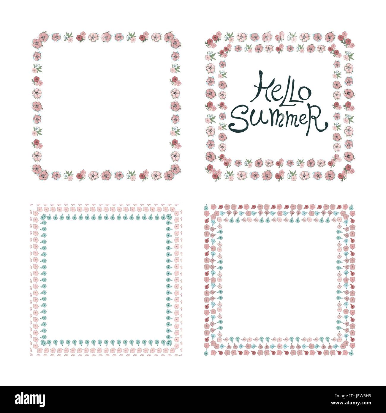 Floral frame collection Stock Vector Image & Art - Alamy
