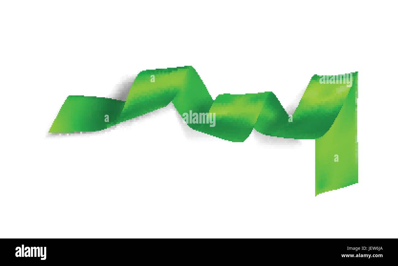 Green realistic silk vector ribbon Stock Vector Image & Art - Alamy
