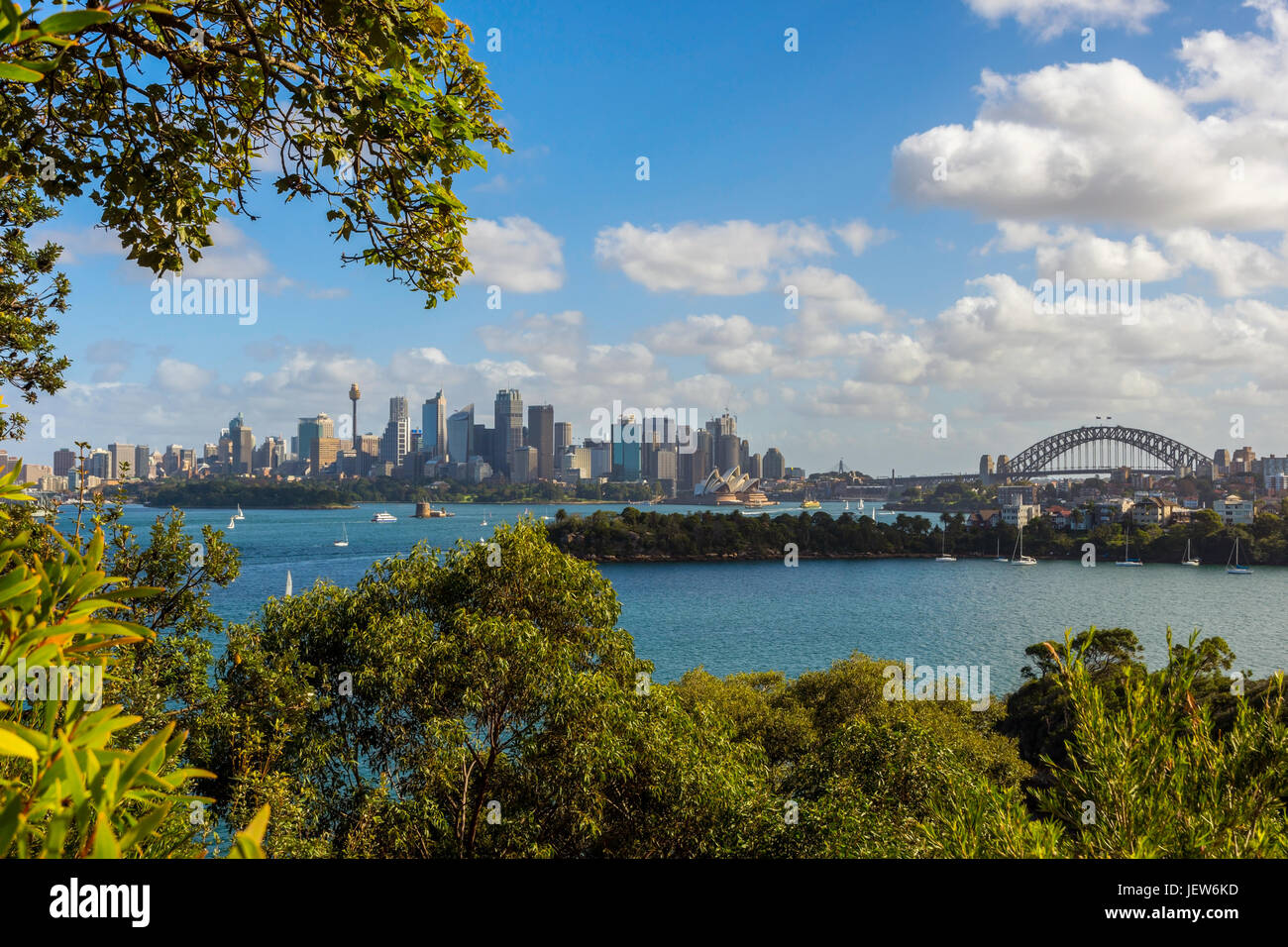 SYDNEY, AUSTRALIA - APRIL 24: Sydney skyline with Opera house and ...