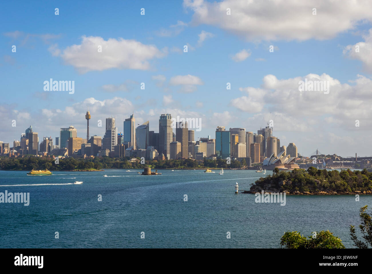 SYDNEY, AUSTRALIA - APRIL 24: Sydney skyline with Opera house, on of ...
